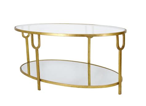 Blanca Oval Gold Coffee Table Oval Gold Coffee Table