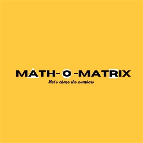 Math O Matrix Youtube