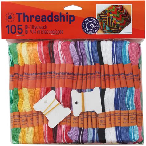 Dmc Threadship Craft Thread Jumbo Pack 10 Yard 105pkg Assorted Colors