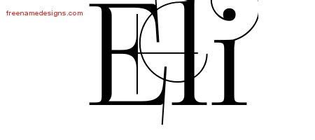 Decorated Name Tattoo Designs Eli Free Lettering Free Name Designs
