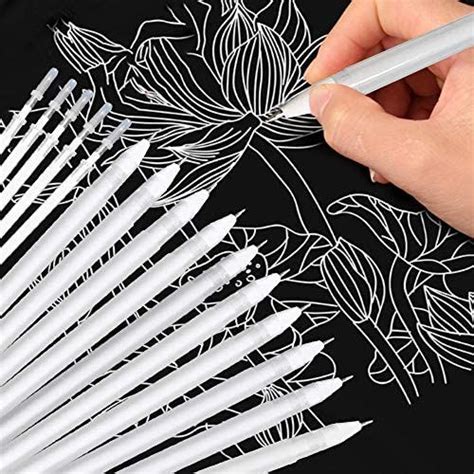 Kanoson White Gel Pen White Gel Pen For Art 10 Pens And 5 Pen Refills 0