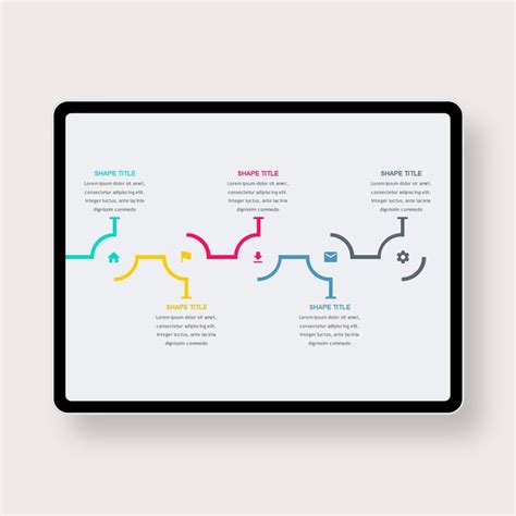 Horizontal Array Icon Description Powerpoint Templates Powerpoint Templates Infographic