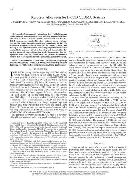 Pdf Resource Allocation For H Fdd Ofdma Systems Dokumentips