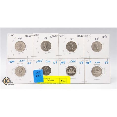 Assorted Can Silver 5 Cents 19606263646566