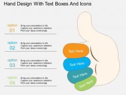 Sc Hand Design With Text Boxes And Icons Flat Powerpoint Design PowerPoint Slide Templates