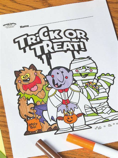 Oriental Trading Halloween Coloring Pages