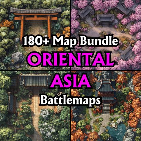 180 Oriental Asia Battlemap Bundle Rpg Battle Grids Dandd Tabletop