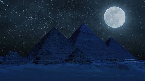 Egypt Pyramids Night