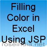 Filling Color In Excel Using JSP
