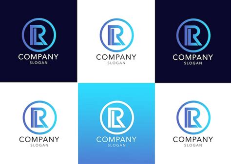 Premium Vector Collection Monogram Initials Lr Logo Design Template