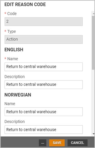 Reason Codes And Action Codes