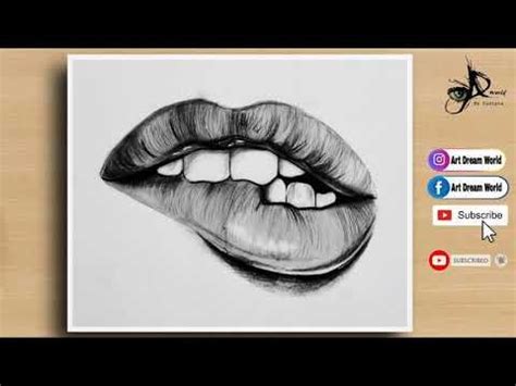 How To Draw Realistic Lips Pencil Drawing For Begginers Tutorial Step By Step Draw Draw