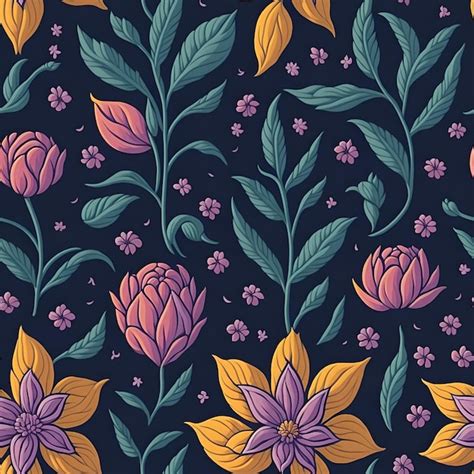 Premium Photo Flower Seamless Patterns