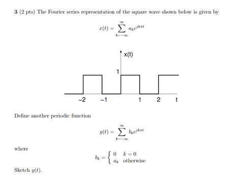 Solved Pts The Fourier Series Representation Of The Chegg