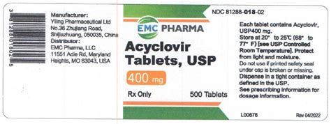 Product Images Acyclovir Photos Packaging Labels And Appearance