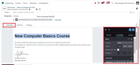 How To Configure E Learning Course In Odoo