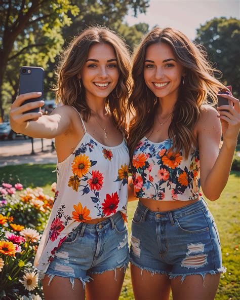 Two Women Bffs Take A Selfie A At Free Ai Photo Generator Starryai