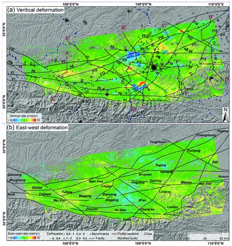Two Dimensional Deformation Maps A Vertical Deformation B Download Scientific Diagram