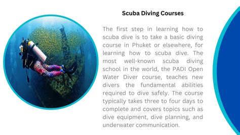 Ppt Your Guide To Different Levels Of Diving Courses Powerpoint
