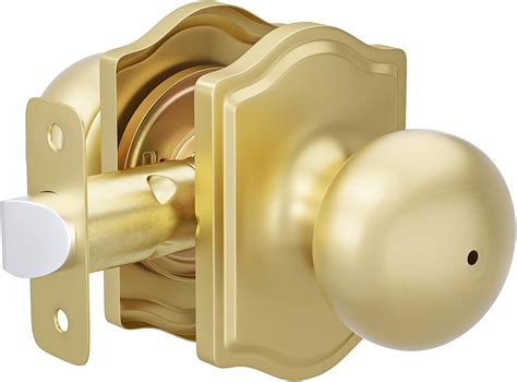 Goldenwarm 1 Pack Brushed Gold Privacy Door Knobs Interior For Bedroom