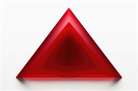 Premium Photo Ruby Red Geometry Triangle Isolated On White Background