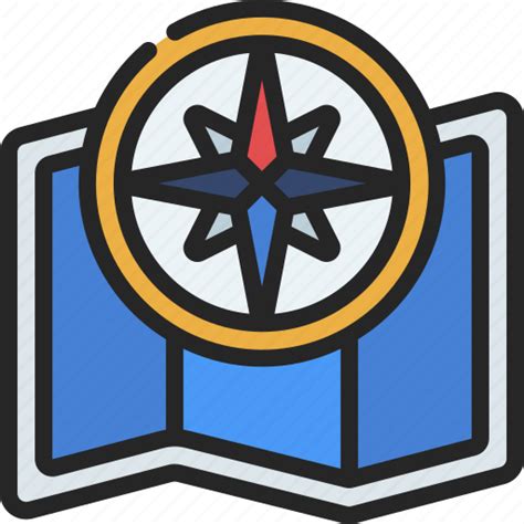 Compass On Map Maps Location Icon Download On Iconfinder