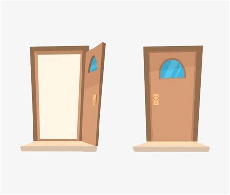 Cartoon 2 Door Pass Through Png Image