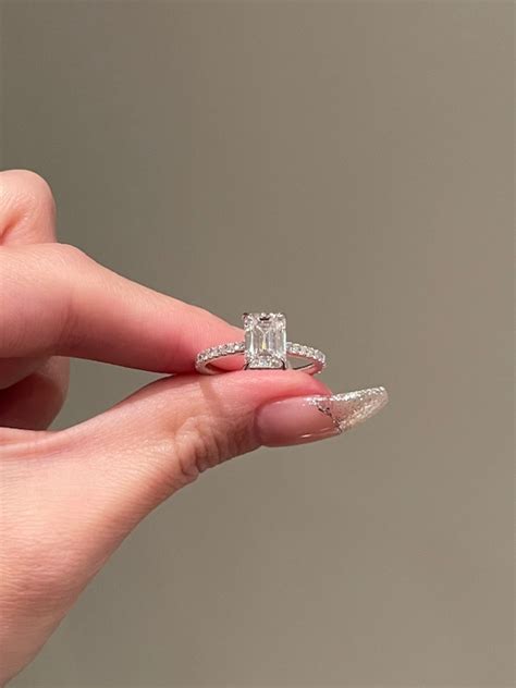 2 Carat Emerald Cut Diamond Engagement Ring