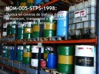 Sustancias Químicas Peligrosas En Los Centros De Trabajopptx
