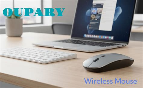 Oupary Slim Silent Wireless Mouse Rechargeable Ultra Thin