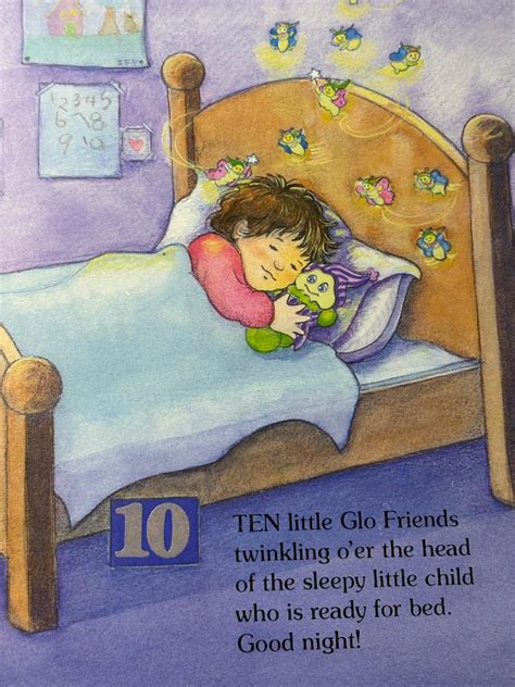 1985 Count In The Dark With Glo Worm A Night Light Book Glow In The