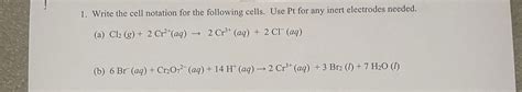 Solved Write The Cell Notation For The Following Cells Use