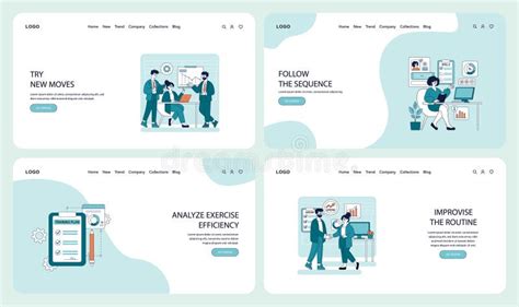 Analyzing Exercise Efficiency For Improved Stock Vector Illustration