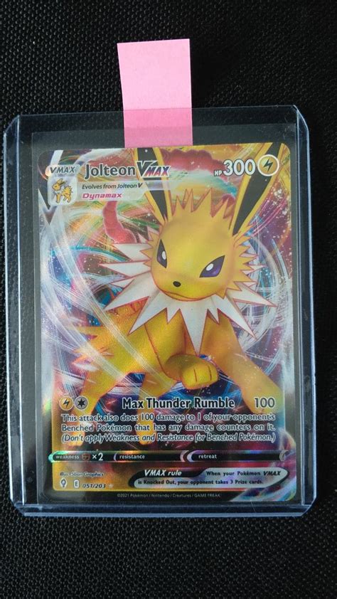 Pokémon Karta Jolteon Vmax Evs 051 Evolving Skies Aukro