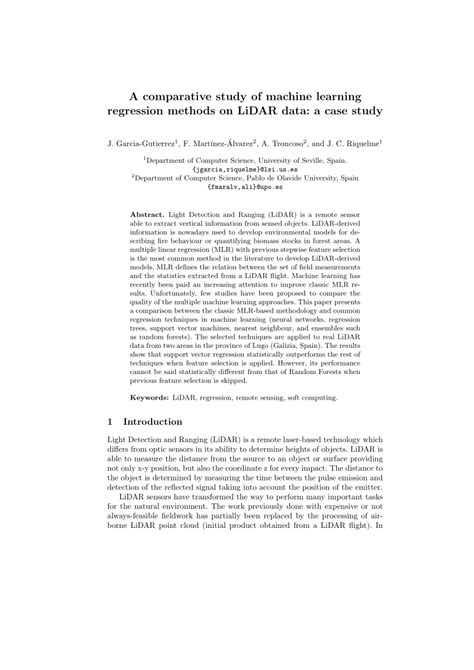 PDF A Comparative Study Of Machine Learning Regression Methods On