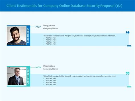Best Data Security Software Client Testimonials For Company Online Database Proposal Topics Pdf