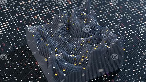 Wave Function Visualization 3d Render Illustration Stock Illustration