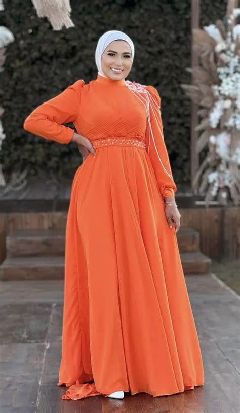 فساتين سهرة بكم طويل للمحجبات 2023 مجلة سيدتي