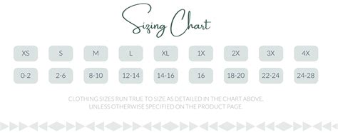 Sizing Guidelines Bellstboutique