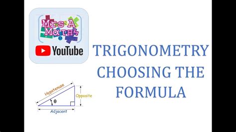 Trigonometry Choosing The Fomula Youtube