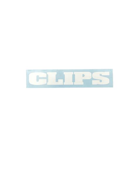 Clips Classic Logo Sticker Small White Clips Hawaii
