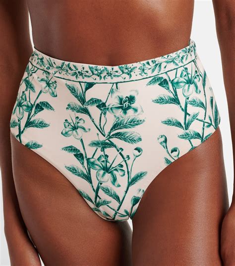 Magenta Floral Bikini Bottoms In Green Agua By Agua Bendita Mytheresa