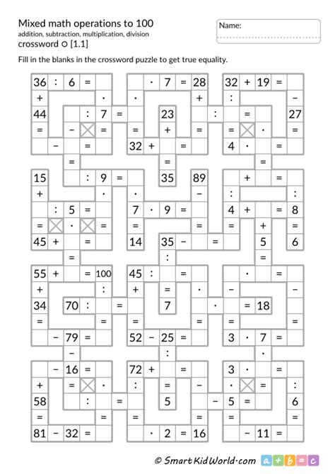 Mixed Operations Math Worksheets Mixed Operations Worksheets