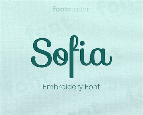 Sofia Embroidery Font Elegant Letters Script Cursive Machine Embroidery Alphabet 6 Sizes