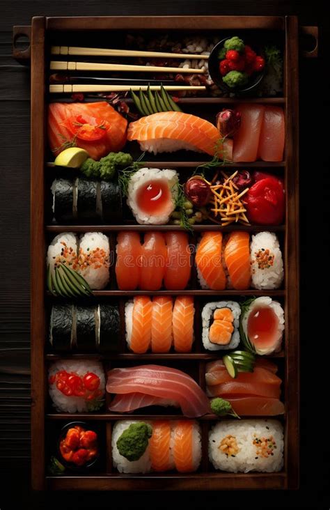 Assorted Sushi Platter Stock Image Image Of Culinary 322539243