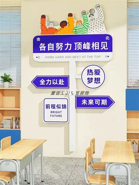 班级布置教室装饰文化墙 设计创意环创