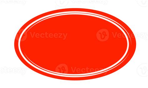 Red Oval Enclips Elemen Design Ilustration Shape 68773449 Png