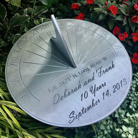 Extra Large Custom Engraved Unique Circular Sundial Apollo Sundials