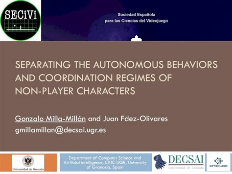 Pdf Cosecivi14 Separating The Autonomous Behaviors And