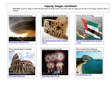 copying images worksheet doc